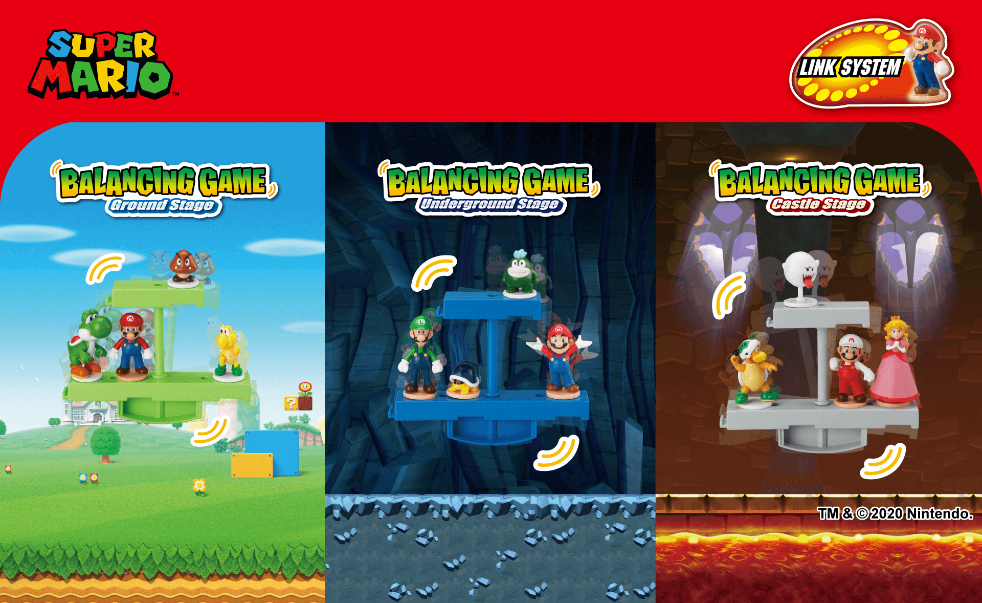 SUPER MARIO Balancing Game Ground Stage/UnderGround Stage/Castle Stage